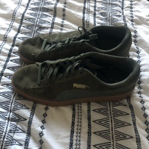 Puma | Shoes | Puma Green Suede | Poshmark